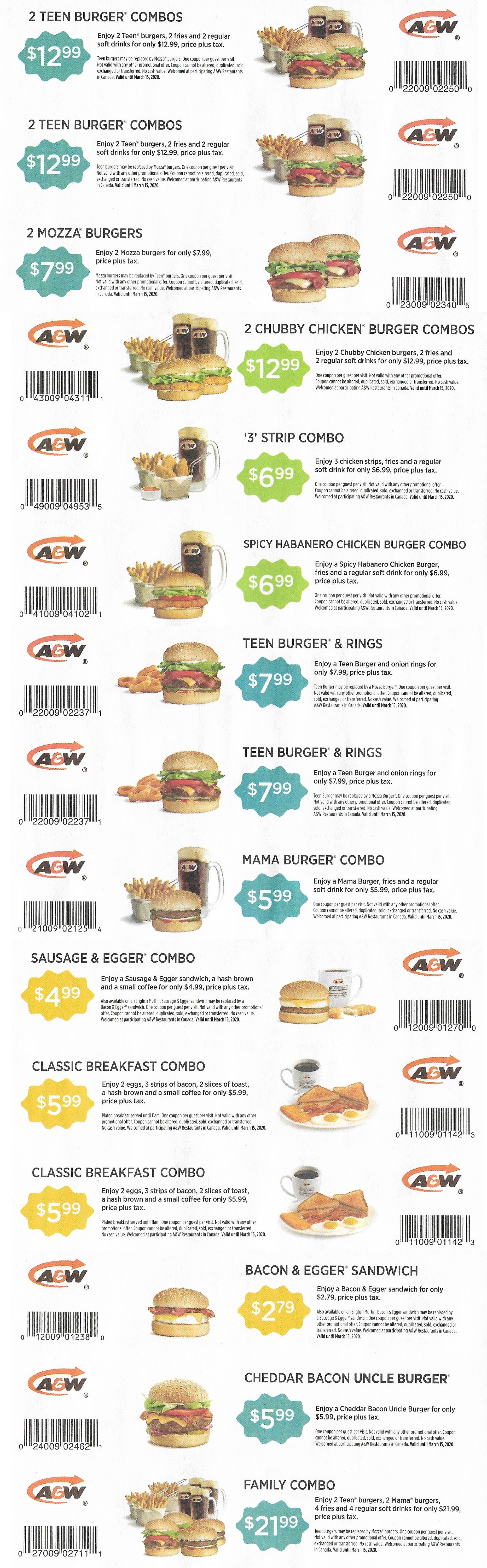 A W Coupons Are Here At A W Canada